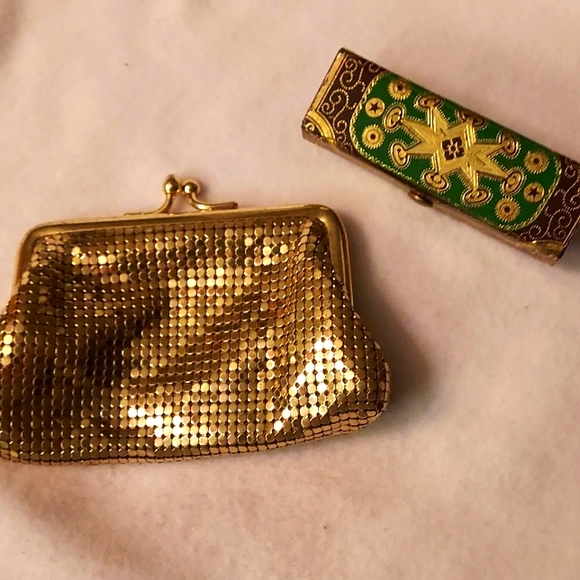 Bags | Vintage Change Purse With Lipstick Holder | Poshmark